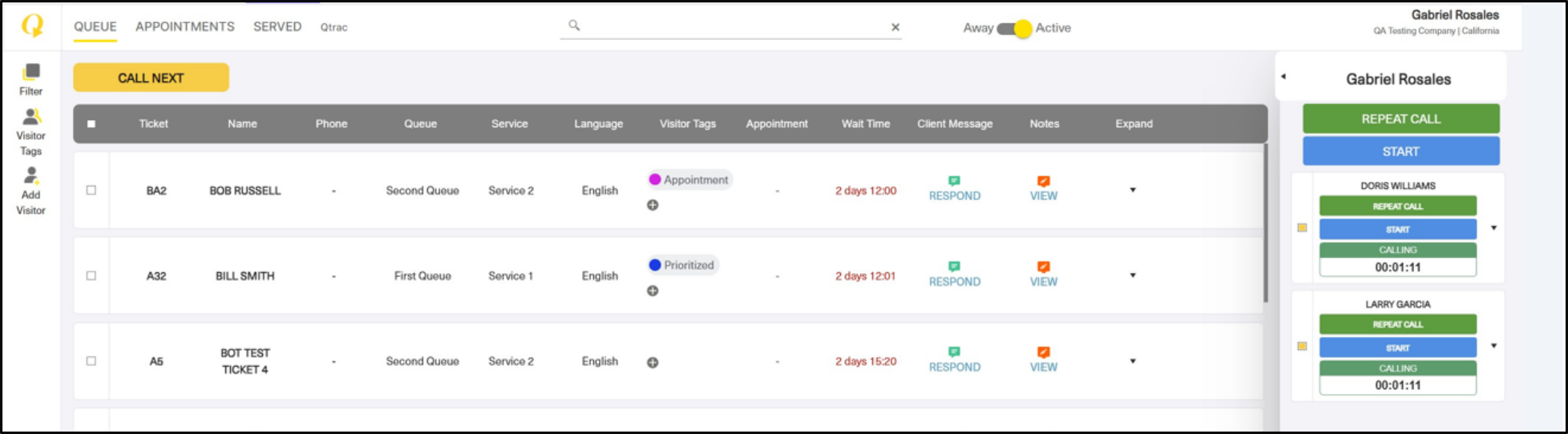 How to serve customers from the Queue? – Qtrac Help Center