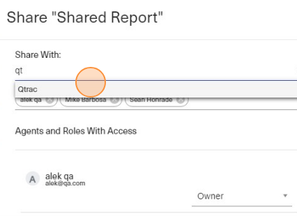How to share Insights report – Qtrac Help Center