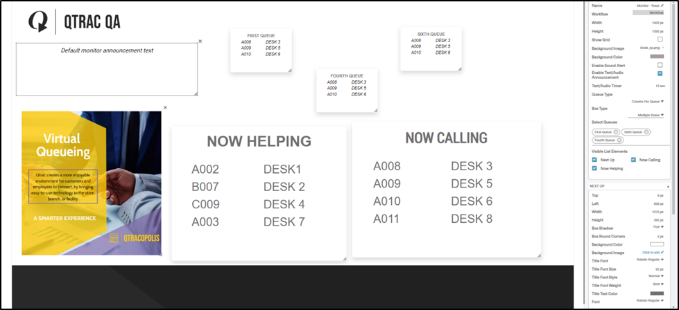 How to use Columns per Queue on Qtrac Monitor – Qtrac Help Center