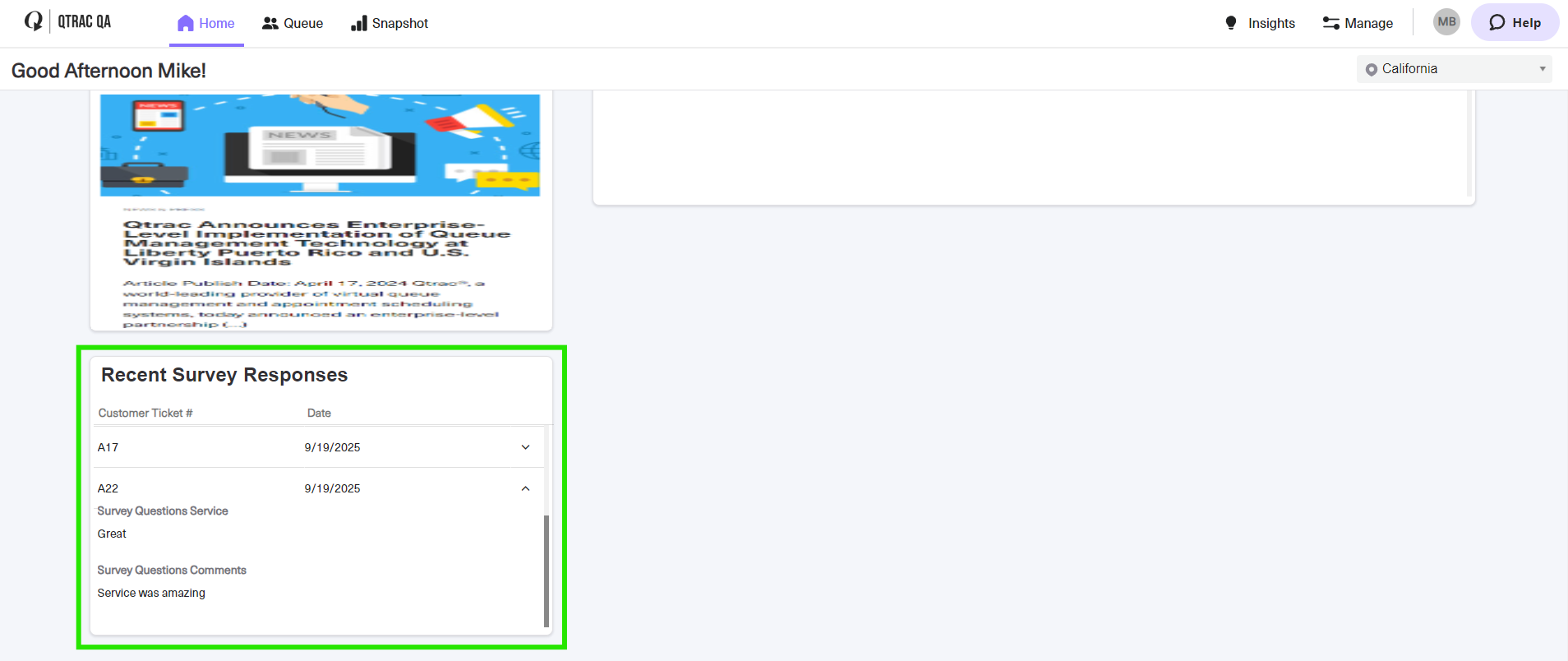Introducing the New Qtrac Home Interface – Qtrac Help Center